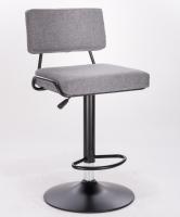 China Adjustable Black Swivel Bar Stools With Backs Set Of 2 Upholstered Counter Stools 3 Minutes Quick Assembly for sale