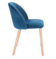 China Navy Blue Comfortable Modern Dining Chairs With Oak Wooden Leg Modern Comfortable Contemporary Dining Chairs for sale