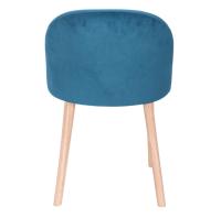 China Navy Blue Comfortable Modern Dining Chairs With Oak Wooden Leg Modern Comfortable Contemporary Dining Chairs for sale