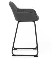 China Retro Color Grey Bar Stool Chairs 53x41x92cm High Back Sturdy For Kitchen for sale