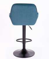 China Kitchen Navy Blue Fabric Bar Stools Height Adjustable Counter Bar Pub for sale