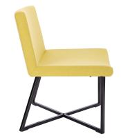 China Velvet Cover Modern Accent Chairs Accent Living Room Chairs With Lumbar Support And Black Steel Leg for sale
