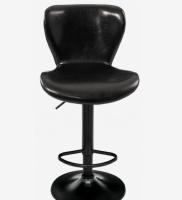 China Height Adjustable Kitchen Bar Stool Chairs All Black Leg Swivel for sale