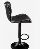 China Height Adjustable Kitchen Bar Stool Chairs All Black Leg Swivel for sale