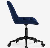 China Black Powder Coating Metal Swivel Task Chair With Cushion for sale