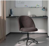 China Metal Swivel Task Chair Black Powder Coating With Cushion And Adjustable Height for sale