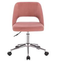 China Pink Wide Swivel Chair Home Office Adjustable Height In Polished Leg for sale