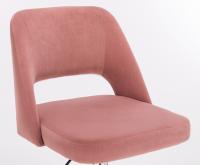 China Pink Wide Swivel Chair Home Office Adjustable Height In Polished Leg for sale
