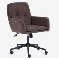 China Padded Coffee Color Swivel Task Chair With Cushion And Adjustable Height for sale