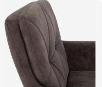 China Padded Coffee Color Swivel Task Chair With Cushion And Adjustable Height for sale