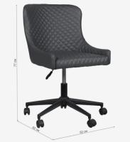 China Ergonomic Back PU Swivel Task Chair With Castors And Adjustable Height for sale