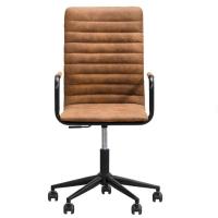 China Adjustable Height Home Office Task Chair Swivel In Black Leg For Small Space With Armrest for sale