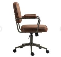 China Vintage Retro PU Upholstered Chair Office With Padded Seat And Comfortable Back for sale