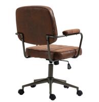 China Vintage Retro PU Upholstered Chair Office With Padded Seat And Comfortable Back for sale