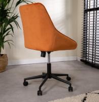 China Industrial Yellow Velvet Comfortable Upholstered Office Chair  With Padded Seat for sale