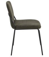 China Black Steel Frame Coffee Upholstered Dining Room Chairs 45cm 30cm for sale