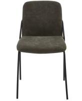 China Black Steel Frame Coffee Upholstered Dining Room Chairs 45cm 30cm for sale