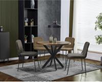 China Black Steel Frame Coffee Upholstered Dining Room Chairs 45cm 30cm for sale