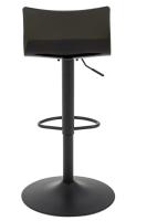 China Black Contemporary Adjustable Acrylic Bar Stools With Swivel Chrom Leg for sale