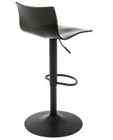 China Black Contemporary Adjustable Acrylic Bar Stools With Swivel Chrom Leg for sale