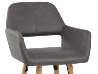 China Wooden Dark Grey PU Leather Bar Stool for sale