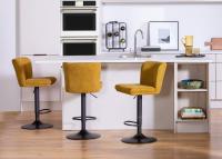 China Customized Modern Wood / Metal Bar Counter Chair In Black Design for sale