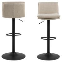 China Stylish Black Bar Stool Chairs With Footrest for sale