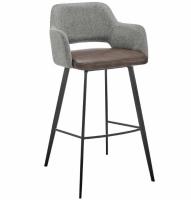 China Stylish Retro Wooden Metal Bar Stools With Swivel / Footrest for sale
