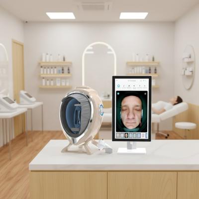 China Skin Analyzer High Precision Predictive Analytics Wrinkles AI Parallel Polarized Light Face IT/US Plug Beauty Salon for sale
