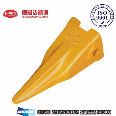 China DH500 27131236RC DOOSAN Excavator Big Ice Bucket Teeth Optimized Tooth Shape for sale