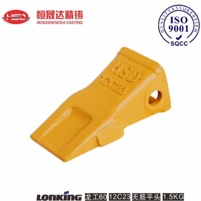 China LG60 12C23 Lonking Excavator Bucket Teeth  Anti-slip Tooth Surface Flat for sale