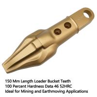 China 150 Mm Length Loader Bucket Teeth 100 Percent Hardness Data 46 52HRC Ideal for Mining and Earthmoving Applications for sale