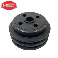 China Excavator Water Pump Pulley Double Slot 140mm Outer Diameter For S6K Engine for sale