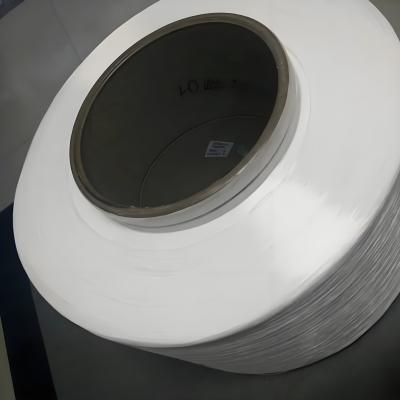 China 20D/24F Round Poy Fdy Dty Polyester Yarn Raw White Semi Dull Finish for sale