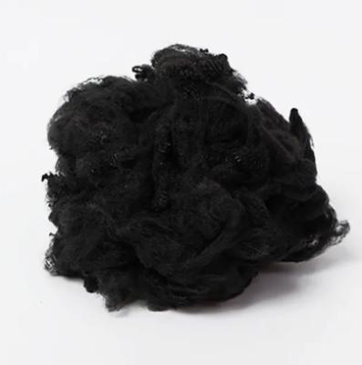 China 3D Crimped × 32mm Full Dull Black Acrylic Staple Fiber for sale