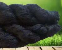 China 3D * 64mm Dope Dyed Black Nylon Staple Fiber for sale