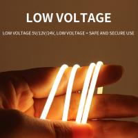 China Ultra Thin Small COB LED Strip 5mm Usb Tv Backlight 12V Thin Led Light Strips for sale