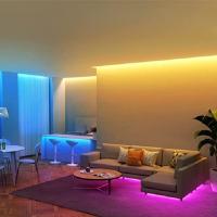China Rgb COB LED Strip Light 840Leds/M 24V Flexible Thin Neon Light Strips For Room for sale