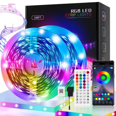 China Smart Sound Controlled Music Reactive Led Lights Music Sync 5050 Flexible Neon Light for sale