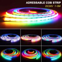 China APP Control Magic RGBIC Smart LED Music Light Flexible Chip On FPC 18w/M Music Sync Smart COB for sale