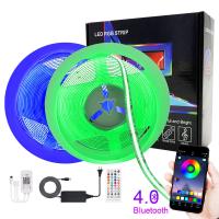China Smart Rgb Music Reactive Led Strip Bluetooth APP Music Sync Controller Cob Rgb Light for sale
