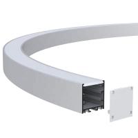 China ROHS 6063 Led Corner Profile Hanging Curved Led Light Aluminum Profile for sale