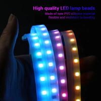China Flexible 12V Led Car Hood Lights Strip Auto Engine Cover Atmosphere Daytime Running Light for sale