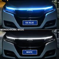 China Flexible 12V Led Car Hood Lights Strip Auto Engine Cover Atmosphere Daytime Running Light for sale