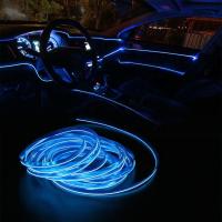 China 3m Modified Car Lights EL Cold Light Line With USB DIY T Dashboard Console LED Ambient Ligh for sale