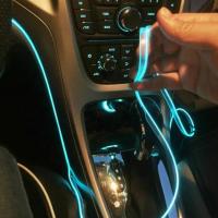 China 3m Modified Car Lights EL Cold Light Line With USB DIY T Dashboard Console LED Ambient Ligh for sale