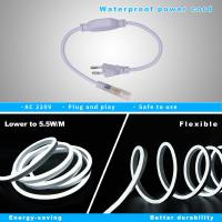 China 220V RGB LED Neon Light Silicone Neon Strip Flexible Luces Rubber Cuttable Strip for sale