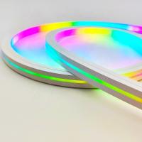 China Addressable  Silicone 12v Flex 5m Neon Light Strip Dream Color RGB 16 X 16MM DIY Words for sale
