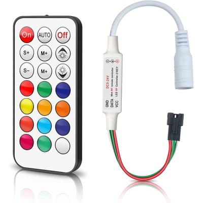 China DC5 - 24V Mini 21Key LED Light Controller For WS2811 WS2812B Dream Color Strip Lights for sale