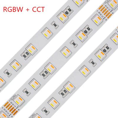 China Rgbww 5 In 1 Smd 5050 Rgb Led Rgb Cct Addressable 120 Led/M 12v 24v for sale